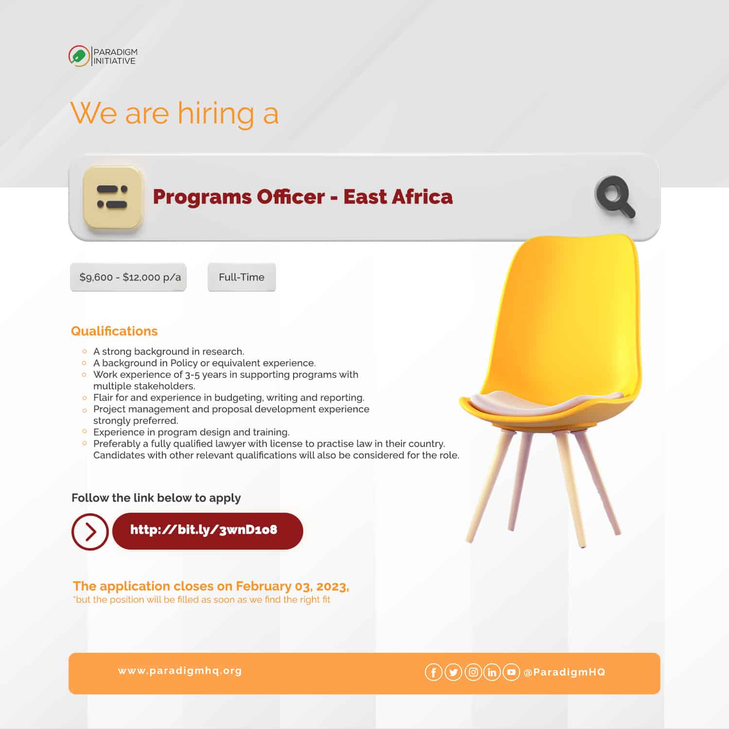 Programs Officer - East Africa - Paradigm Initiative