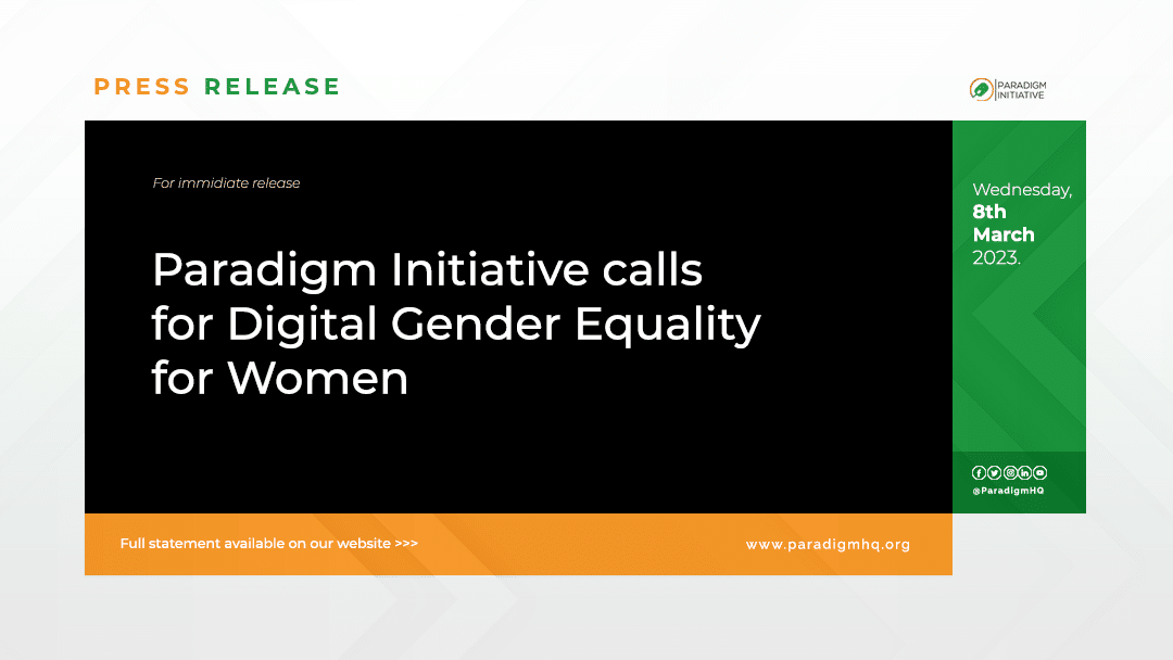 Press Release: Paradigm Initiative calls for Digital Gender Equality ...