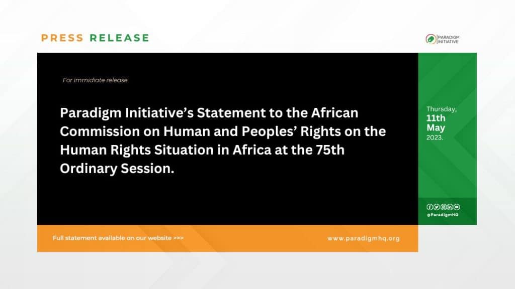 Paradigm Initiatives Statement To The African Commission On Human And