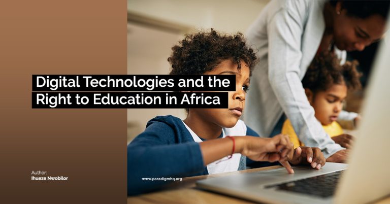 Digital Technologies and the Right to Education in Africa - Paradigm ...