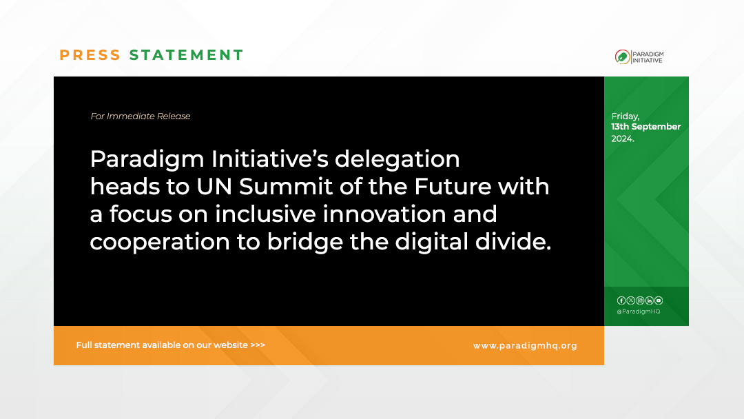 Press Release: Paradigm Initiative’s delegation heads to UN Summit of ...