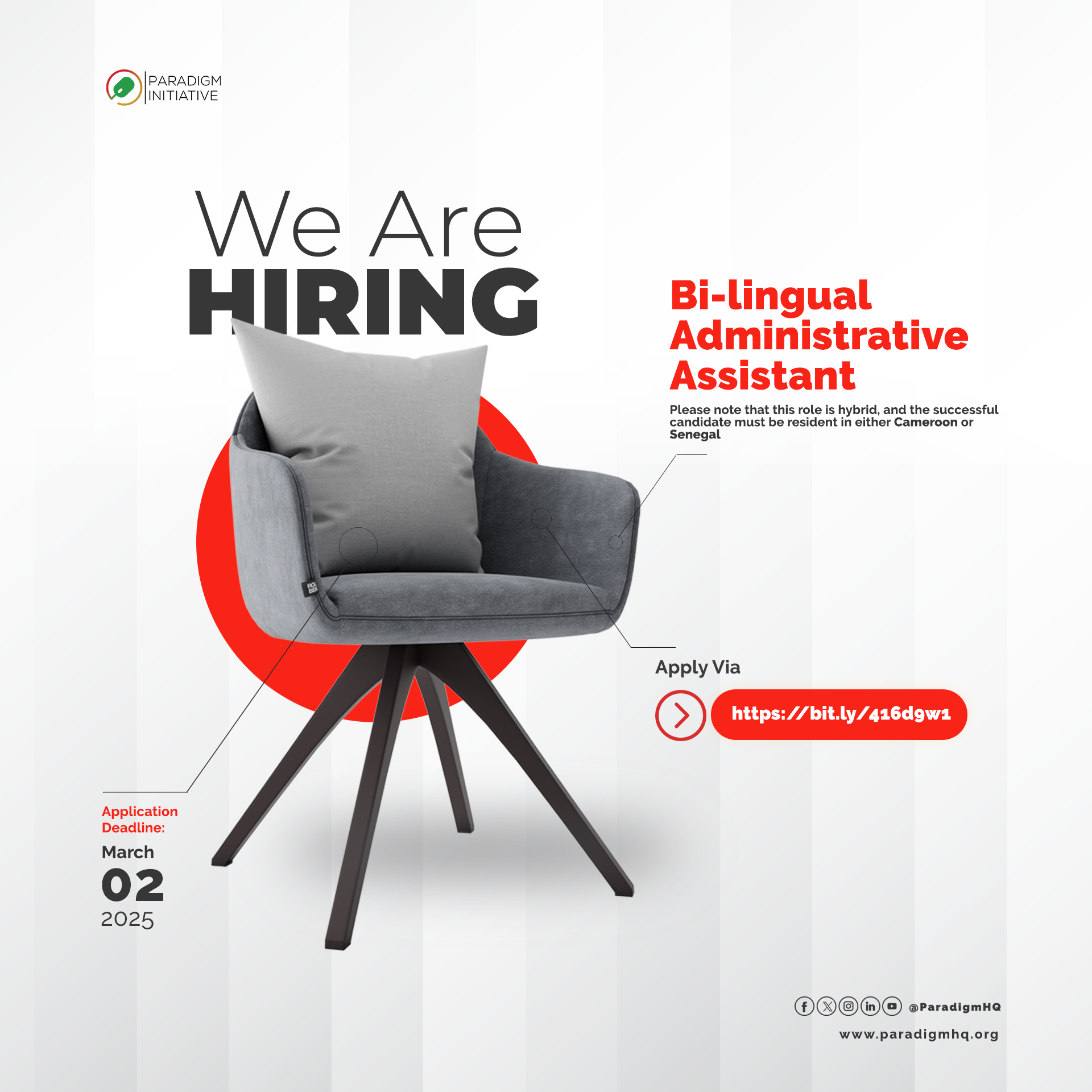 Vacancy: Administrative Assistant - Paradigm Initiative